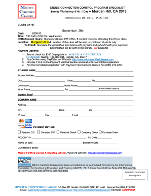 Fillable Online CROSS-CONNECTION CONTROL PROGRAM SPECIALIST Survey Fax ...