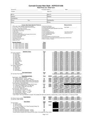 Fillable Online Convaid Cruiser New Style - HCPCS E1236 Fax Email Print ...