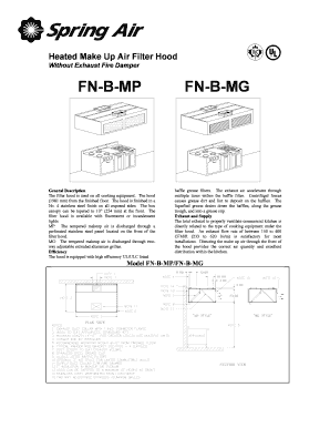 Fillable Online Heated Make Up Air Filter Hood - Spring Air Systems Fax ...