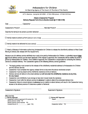 Fillable Online Delivery Request Formdoc Fax Email Print - pdfFiller