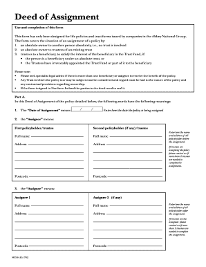 Fillable Online Deed of Assignment - smiie Fax Email Print - pdfFiller