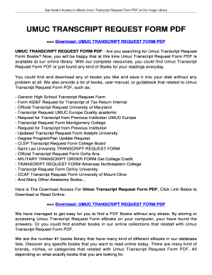 Fillable Online biketex UMUC TRANSCRIPT REQUEST FORM PDF Fax Email Print - pdfFiller
