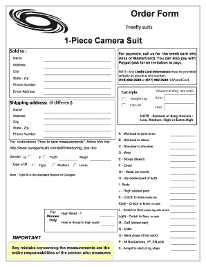Fillable Online 1Piece Camera Suit Fax Email Print - pdfFiller