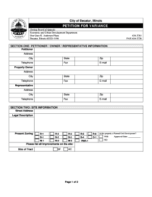 Fillable Online ci decatur il INSTRUCTIONS FOR COMPLETING PETITION FOR ...