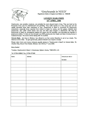 Fillable Online Marathon form 2006doc Fax Email Print - pdfFiller