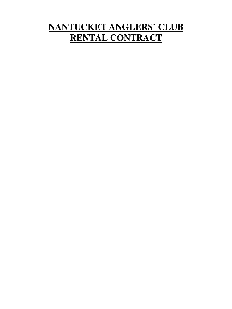 Fillable Online CLUB RENTAL CONTRACT.doc Fax Email Print - pdfFiller