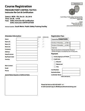 Fillable Online PRESSURE POINT CONTROL TACTICS Fax Email Print - pdfFiller