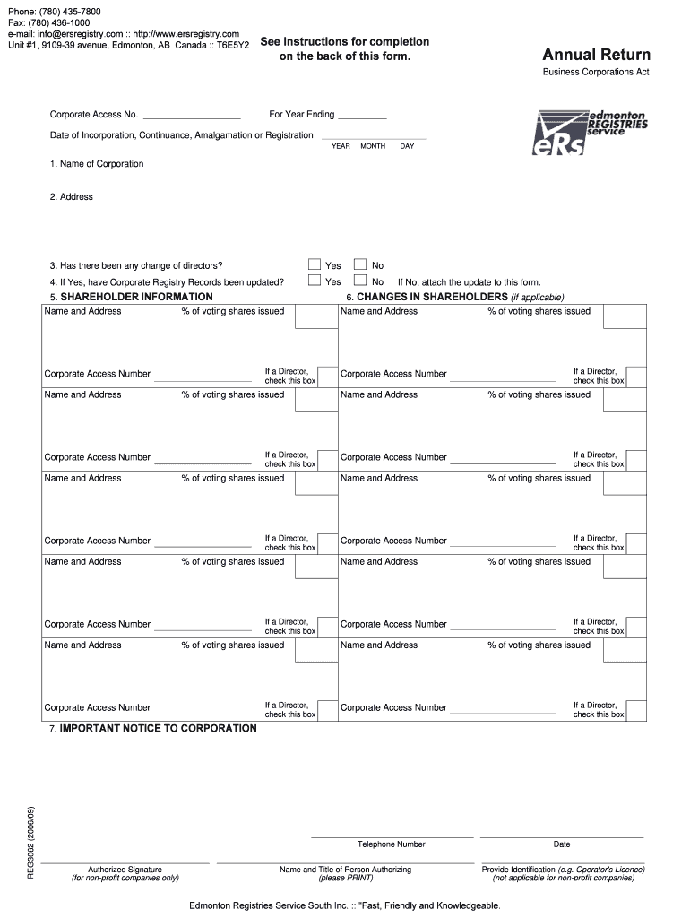 Fillable Online Annual Return Annual Return Fax Email Print - pdfFiller