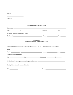 Fillable Online romexpress Delega persona fisica - bromexpressitb Fax ...