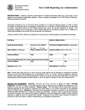 Tsa Form 261 Pdf - Fill Online, Printable, Fillable, Blank | pdfFiller