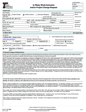 Fillable Online ftp odot state or and/or Project Change Request - ftp ...