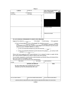 Fillable Online Trial Court - Form 2 - Capias Fax Email Print - pdfFiller