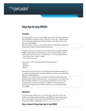 Fillable Online Single Sign-On Using SPNEGO Fax Email Print - pdfFiller