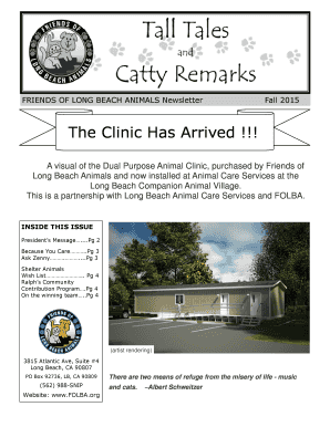 Fillable Online folba Fall 2015 - Friends of Long Beach Animals - folba ...