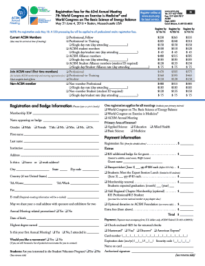 Fillable Online acsmannualmeeting Payment information - ACSM Annual ...