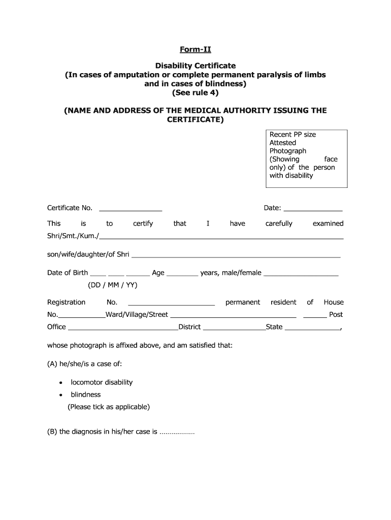 Fillable Online Download Format of PWD certificate Fax Email Print ...