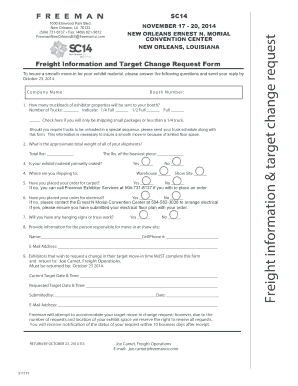 Fillable Online TARGET CHANGE REQUEST - sc14manualbheiexhibitorscomb ...