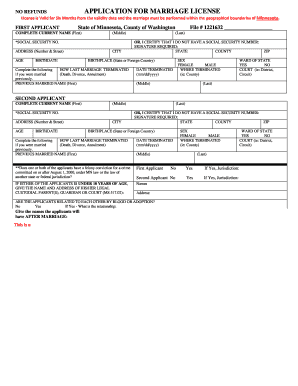 Fillable Online co washington mn License is Valid for Six Months from ...