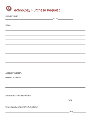 Fillable Online Technology Purchase Request - chathamschoolsorg Fax Email Print - pdfFiller