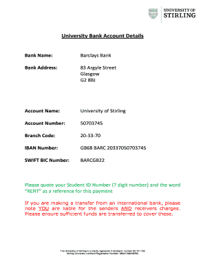 Fillable Online University Bank Account Details Fax Email Print - pdfFiller