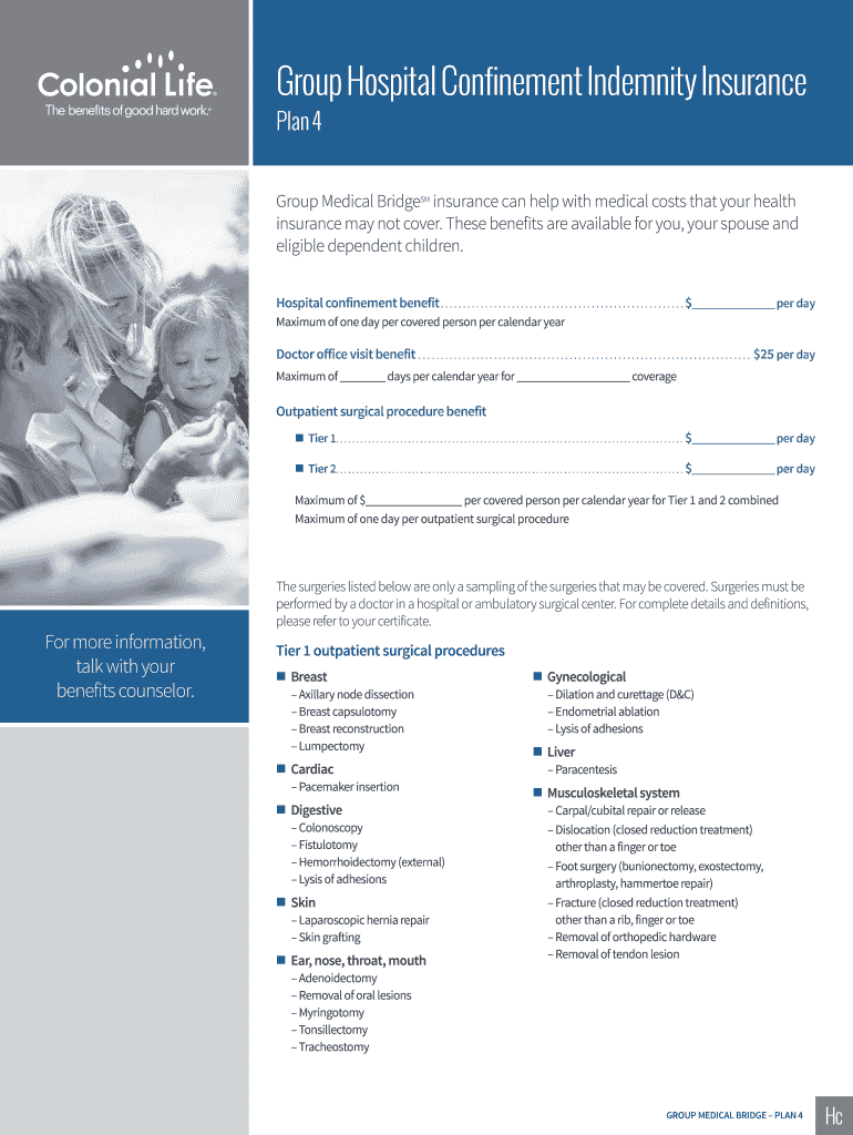 Fillable Online sharylandisd Group Hospital Confinement Indemnity ...