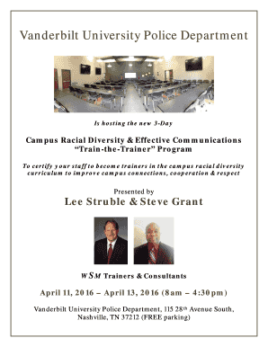 Fillable Online Vanderbilt University Police Department - iacleaorg Fax ...