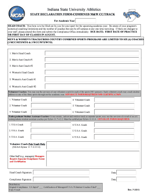 Fillable Online STAFF DECLARATION FORM-COMBINED MW CCTRACK Fax Email ...