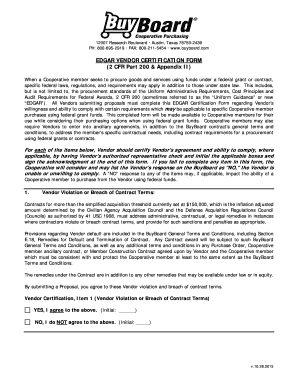 Fillable Online EDGAR Vendor Certification Form 10282015 Final Fax ...
