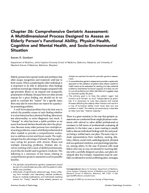 Fillable Online Chapter 26: Comprehensive Geriatric Assessment: Fax ...