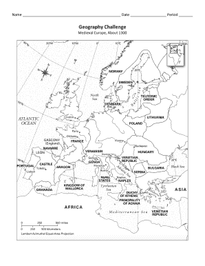 Where Is It Europe Create A Map Challenge - Fill Online, Printable ...