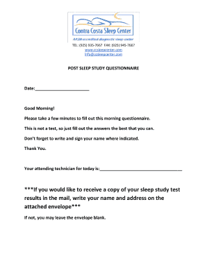 Fillable Online If you would like to receive a copy of your sleep study ...