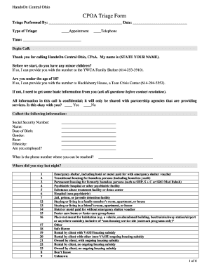 Fillable Online CPOA Triage Form - csborg Fax Email Print - pdfFiller