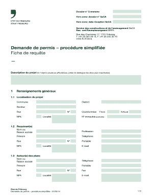 Remplissable En Ligne fr Demande de permis procdure simplifie Fiche de requte Fax Email Imprimer ...