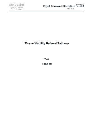 Fillable Online rcht nhs Tissue Viability Referral Pathway Guidance on ...