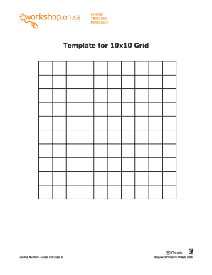 Fillable Online Template for 10x10 Grid Fax Email Print - pdfFiller