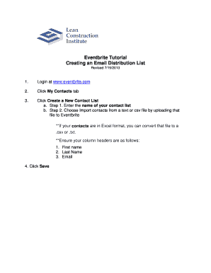 Fillable Online Creating an Email Distribution List Fax Email Print ...