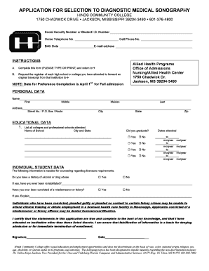 Fillable Online hindscc DMS APPLICATION FOR SELECTION2doc - hindscc Fax ...
