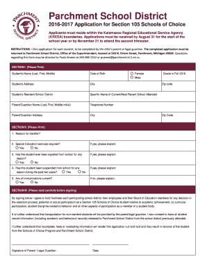 Fillable Online parchmentschools Parchment School District ...