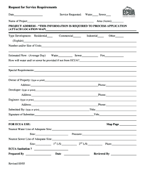 Fillable Online Request for Single Service Connection Fax Email Print ...