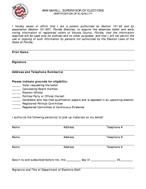 Fillable Online I hereby swear or affirm that I am a person authorized ...