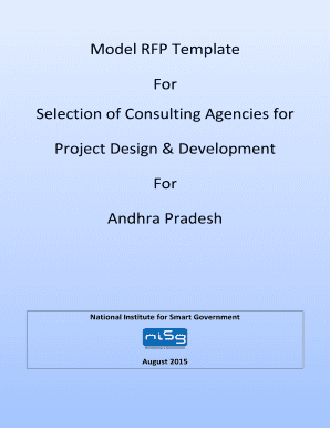Fillable Online Model RFP Template For Selection of Consulting Agencies ...