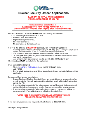 Fillable Online Nuclear Security Officer Applications Fax Email Print ...