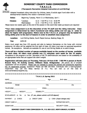 Fillable Online somersetcountyparks SOMERSET COUNTY PARK COMMISSION ...