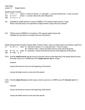 Fillable Online Simple Interest Formula Fax Email Print - pdfFiller