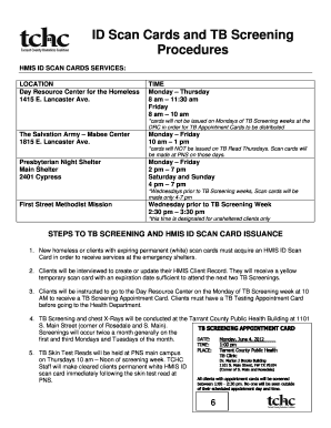 Fillable Online ID Scan Cards and TB Screening Fax Email Print - pdfFiller