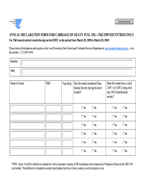 Fillable Online ANNUAL DECLARATION FORM FOR CARRIAGE OF HEAVY FUEL OILP ...