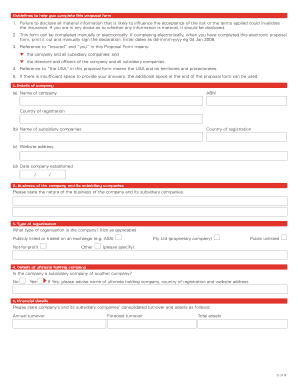 Fillable Online Management Liability Insurance proposal form Fax Email ...