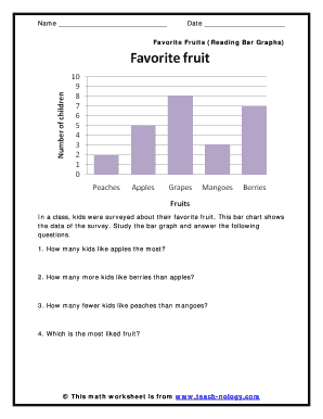 Fillable Online Favorite Fruits Reading Bar Graphs - Teach-nologycom ...