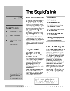 Fillable Online marine usf The Squids Ink - University of South Florida ...