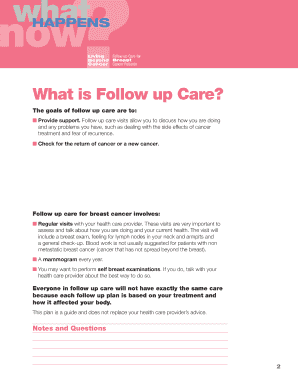 Fillable Online Follow up Care for Living Breast Beyond Cancer Patients ...